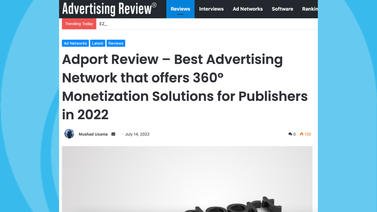 The Adreview’s article on Adport